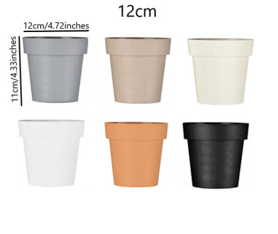 Plant Pots Flower Planter Matt Plastic Pot Classic Deco Pot Terracotta ...