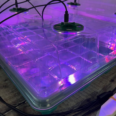 Plant Propagator 40 Cell Seed Tray Set with Full Spectrum USB Grow ...