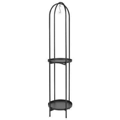 Plant Stand TAMARIX Metal 35 cm Black
