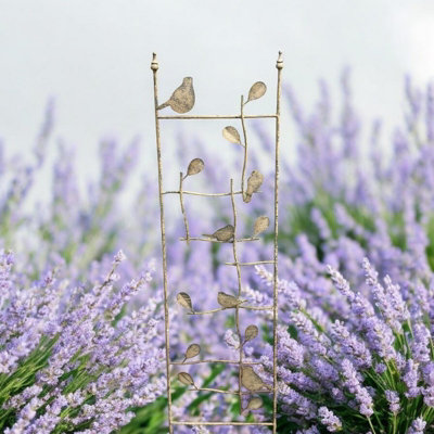 Buy Plant Support Frame Forest Bird and Leaf Design Garden Trellis ...