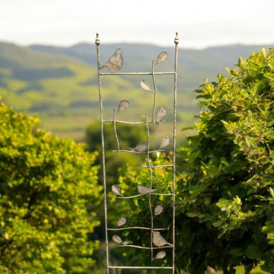 Buy Plant Support Frame Forest Bird and Leaf Design Garden Trellis ...