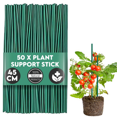 PLANT SUPPORT STICK BAMBOO WOODEN CANES, FLOWER SUPPORT POLE, PLANT ...