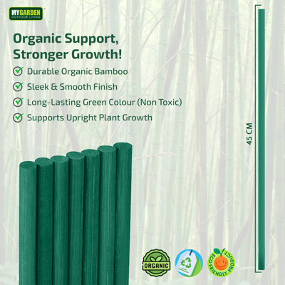 Plant Support Stick Bamboo Wooden Canes, Flower Support Pole, Plant ...