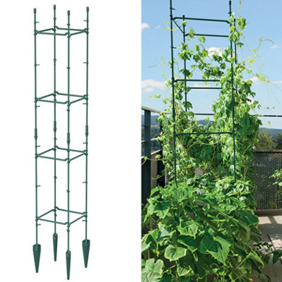 PLANT SUPPORT TRELLIS LADDER PLASTIC 21X120 GROW FRAME GARDENING TOMATO ...