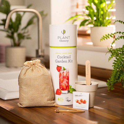Plant Theory Grow Your Own Cocktail Kit - Mint, Strawberry, Tomato Roma ...