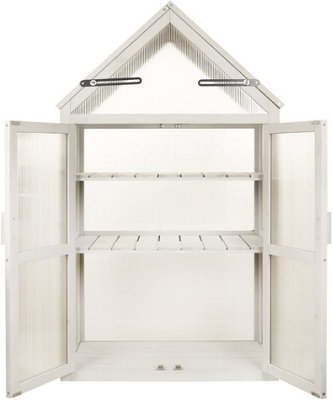 Plantpak Wooden Growhouse - Dove Grey | DIY at B&Q