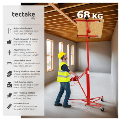 Plasterboard Lifter - 1-man operation, height 140 - 355 cm, width 125 ...