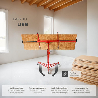 PLASTERBOARD LIFTER - 1-MAN OPERATION, HEIGHT 140 - 355 CM, WIDTH 125 ...