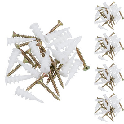 Plasterboard Nylon Fixings Cavity Wall Speed Anchor Plugs and Screws ...
