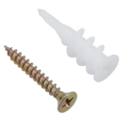 Plasterboard Nylon Fixings Cavity Wall Speed Anchor Plugs and Screws ...