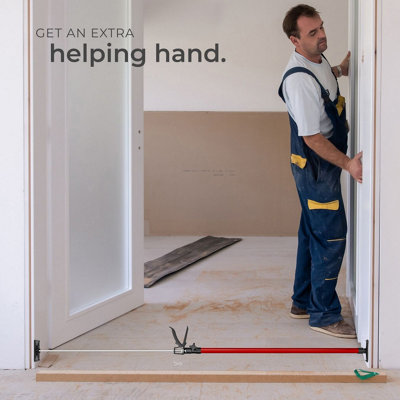Plasterboard Props Set of 2 - height-adjustable, 115 up to 290cm - red