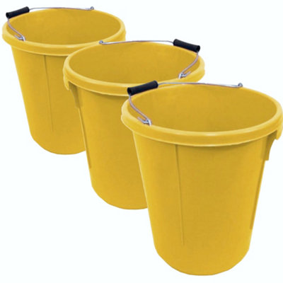 PLASTERERS BUCKET YELLOW FOR MIXING BUILDING PLASTER AND HOLDING WATER ...