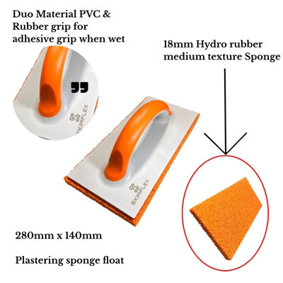 Plastering Sponge Float Hydrorubber Medium Texture