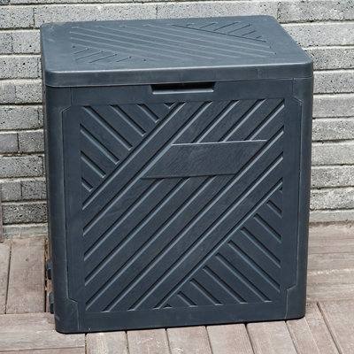 Plastic 120L Storage Box Garden Outdoor Shed Deck Utility Cushion Chest ...