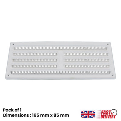 Plastic Air Vent Louvre Grille with Flyscreen Cover for Walls and ...