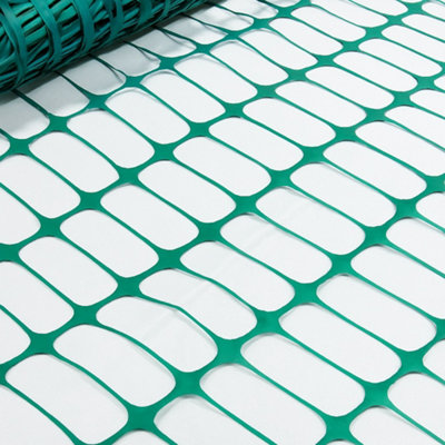 Plastic Barrier Mesh Fencing Green 25M (Temporary Fence Garden Safety ...