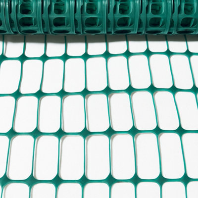 Plastic Barrier Mesh Fencing Green 50M (Temporary Fence Garden Safety ...