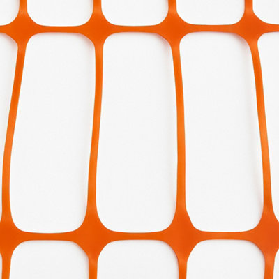 Plastic Barrier Mesh Fencing Orange 25M (Temporary Fence Safety Garden ...