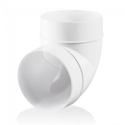 Plastic Circular 90 Degree Bend - 100mm