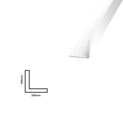 Plastic Corner Trim 90 Degree Edge Angle (W) 100mm x 100mm (L) 1 Metre