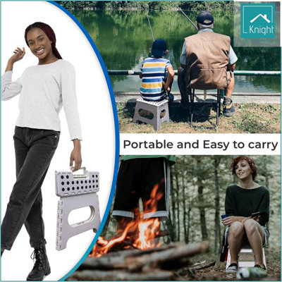 Plastic Folding Step Stool, Strong Heavy Duty Skid Resistant Stool for ...