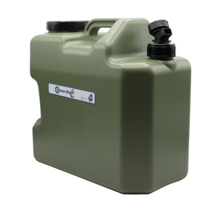 Plastic Fresh Water Carrier Container 18L (Green Jerry Can Tap Fishing)