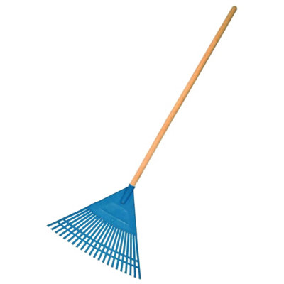 Plastic Garden Rake for Leaves, Lawn, Hay, 55 cm / 21.65 in with 22 ...