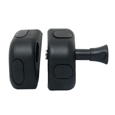 Plastic Magnetic Gate Latch - Black - 60 x 70 x 25mm