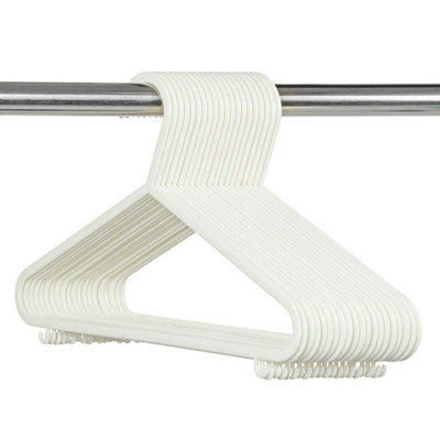 Plastic Multi-Purpose Hangers with Loop Hooks, Smooth Finish for Tops ...