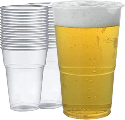 Plastic Pint Glasses 660 ML - Full Pint - (Pack of 50) - Perfect ...