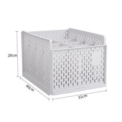 Plastic Stackable Clothes Storage Basket Drawer Organize