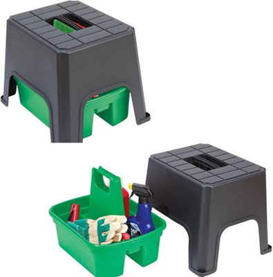 Plastic Step and Store 2 in 1 Storage Facility and Mini Step | DIY at B&Q