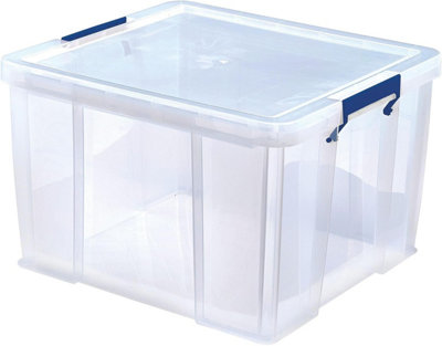 Plastic Storage Box with Lids 2 x 48L BANKERS BOX ProStore Strong Boxes ...