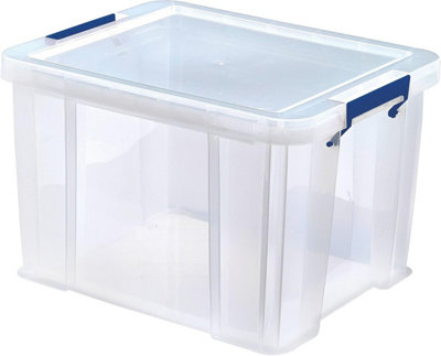 Plastic Storage Box with Lids 4 x 36L BANKERS BOX ProStore Strong Boxes ...