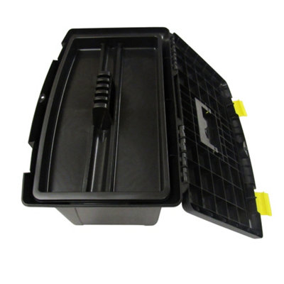 Plastic Toolbox Tool Storage Chest (Handle Insert Tray Organiser Large)