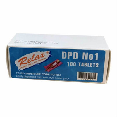 Plastica 100 x Relax DPD No 1 Rapid Tabs