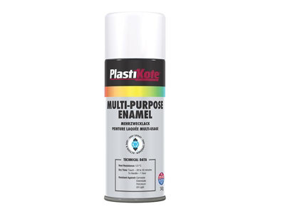 PlastiKote Multi Purpose Enamel in Matt White - 400ml for Versatile Use