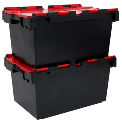 Plastor Pack of 5 - 80 Litre Heavy Duty Large Storage Box Crates (71 x ...