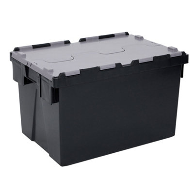 Plastor Pack of 5 - Plastic 65 Litre Mid-Heavy Duty Storage Box Tote ...