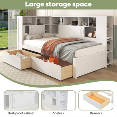 Full platform bed with trundle store