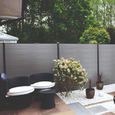 Platinum Composite Fencing 10 Bays + End post