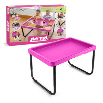 Play Tray Activity Table for Kids, Outdoor and Indoor Use, Pink