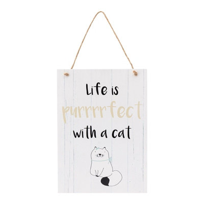 Playful Pets Cat Hanging Wall Sign