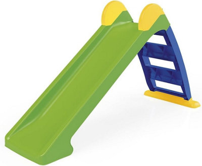 Playground Plastic Slide, Dolu Ladder & Slope for Children, Green/Blue