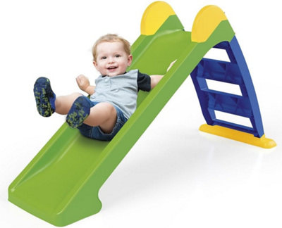 Playground Plastic Slide, Dolu Ladder & Slope for Children, Green/Blue