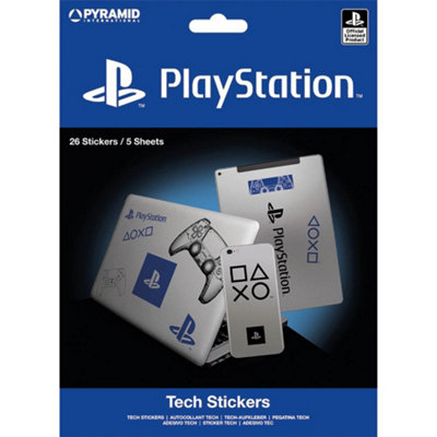 Playstation Logo Tech Stickers (Pack of 26) Blue/White (One Size)