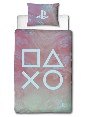 Playstation Marble Single Duvet Cover and Pillowcase Set
