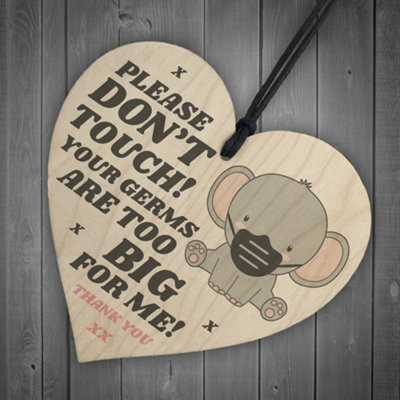 Please Don't Touch Your Germs Are Too Big For Me Hanging Pram Tag ...