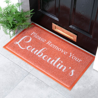 Please Remove Your Louboutins Doormat (70 x 40cm) | DIY at B&Q