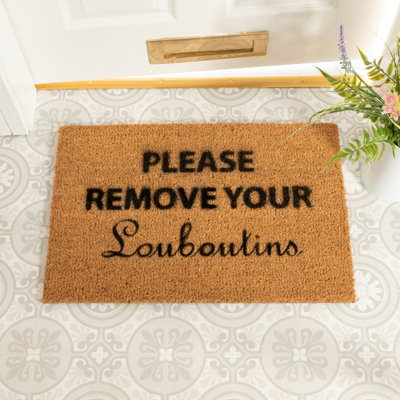 Please Remove Your Louboutins Doormat | DIY at B&Q